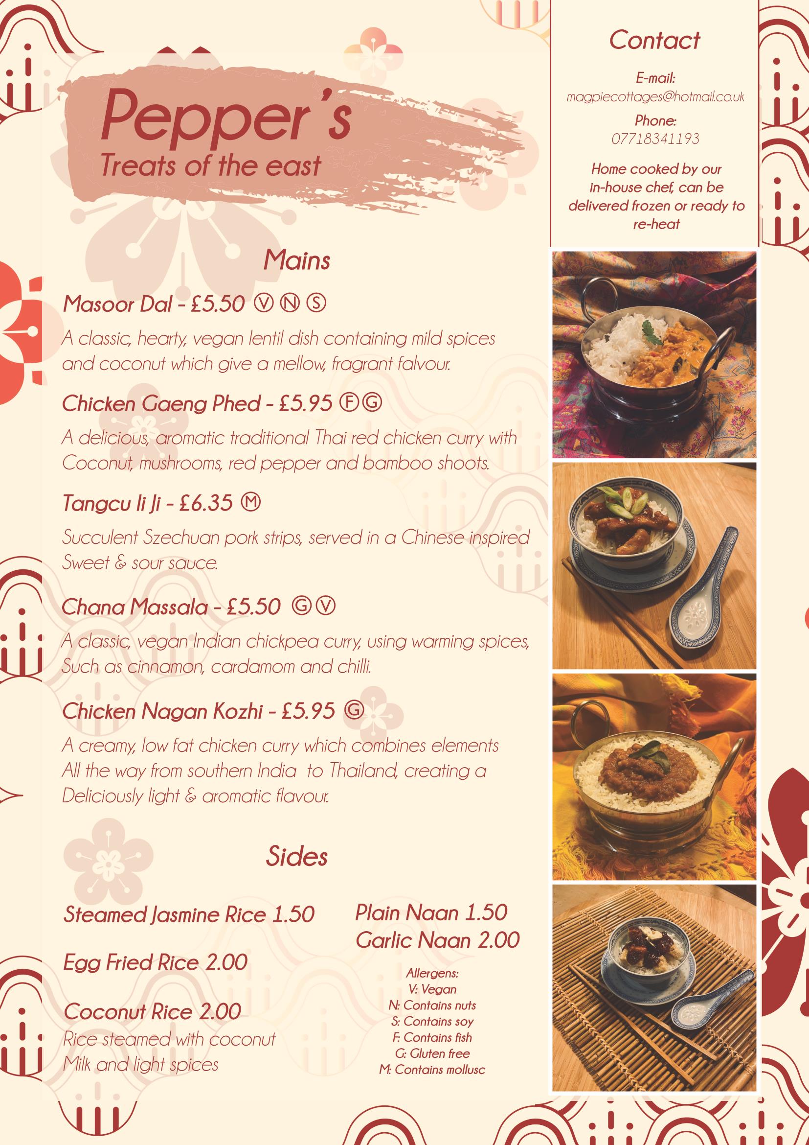 In House Menu Treats From The East Magpie Cottages in-house-menu-treats-from-the-east-magpie-cottages